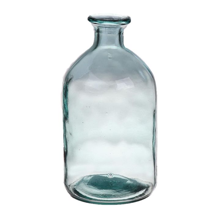 Bouteille en verre MADRISA, recyclée, transparent-bleu, 20,5cm, Ø11cm